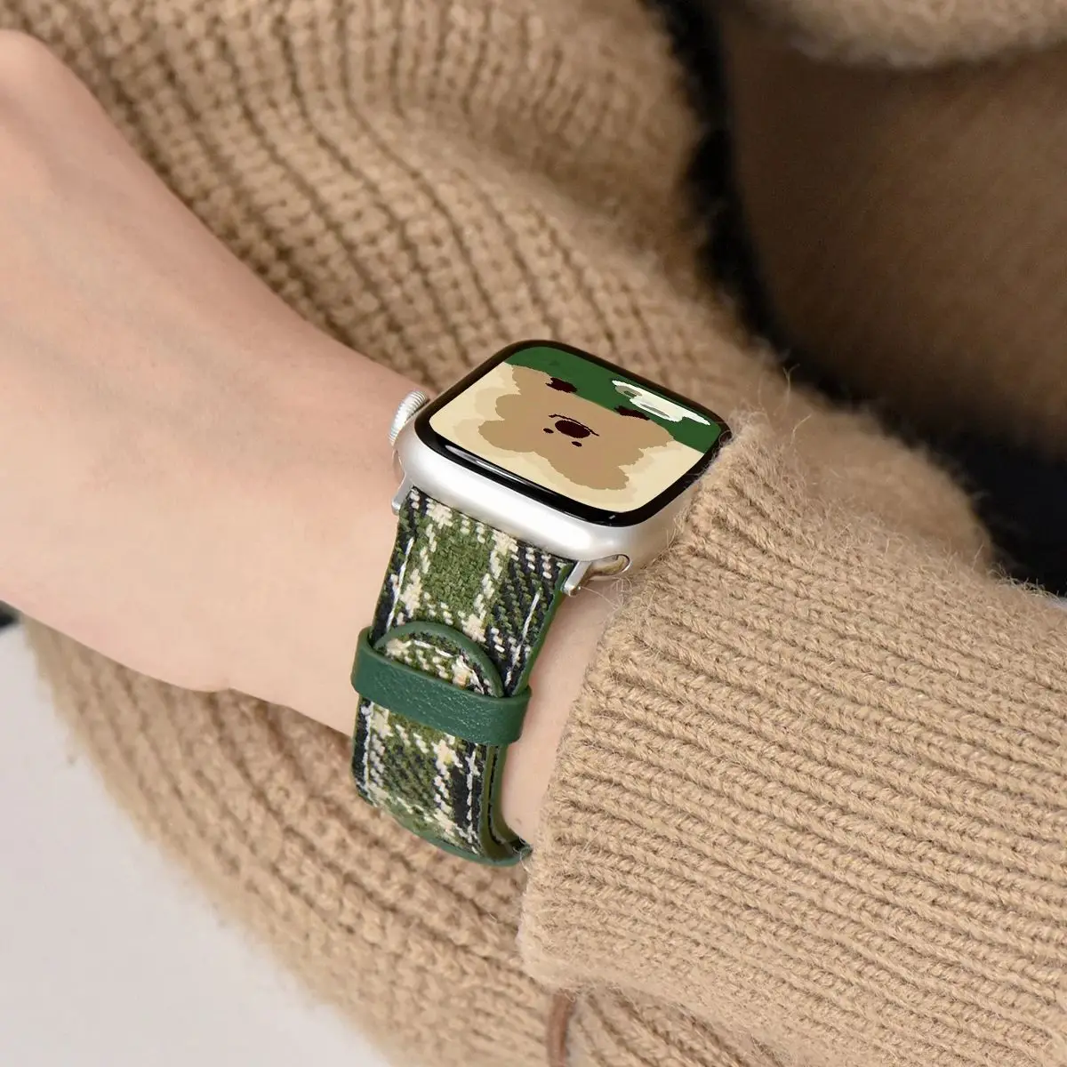 Woolen-Cloth-Leather-Band-For-Apple-Watch-S10-42-46mm-41-45mm-9-8-7 ...