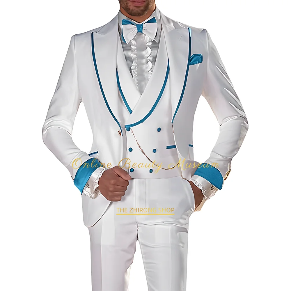 Heren-bruiloft-smoking-slim-fit-3-delig-pak-n-knop-blazer-vest-broek ...