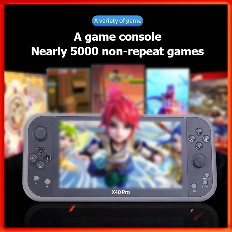 X40 pro Video Game 7 inch LCD Double Rocker Portable Handheld Retro ...