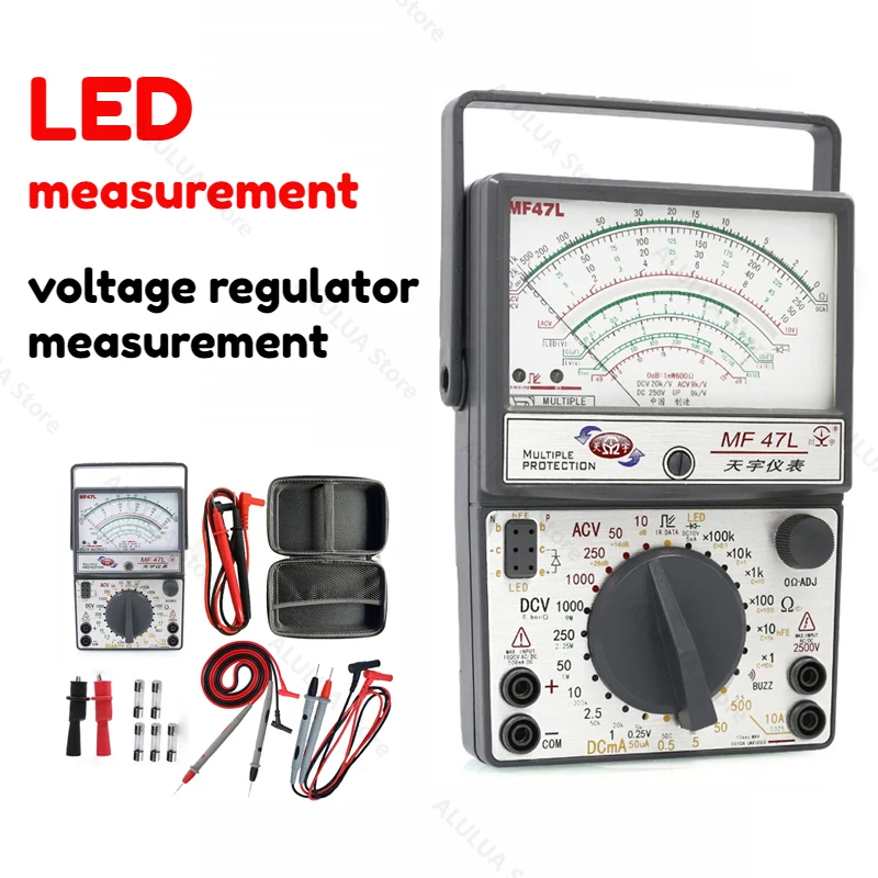 MF47L-LED-Test-for-Pointer-Multimeters-Buzzer-External-Magnetic-Analog ...