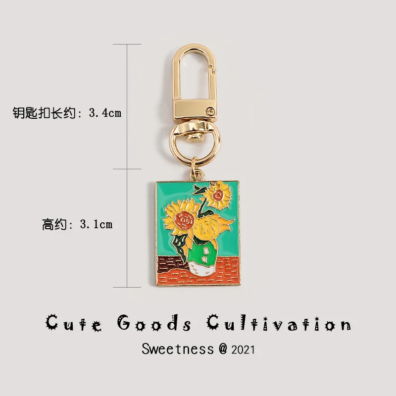 The-Starry-Night-Oil-painting-keychain-Van-Gogh-Art-Collection-Key ...