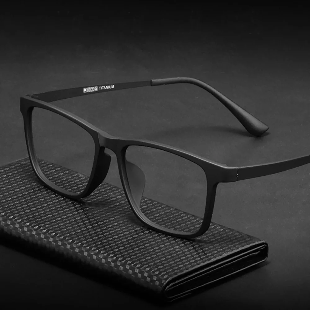 High-Quality-Ultra-Light-Square-Comfortable-Large-Eyeglasses-Pure-Titanium-Fashion-Optical ...