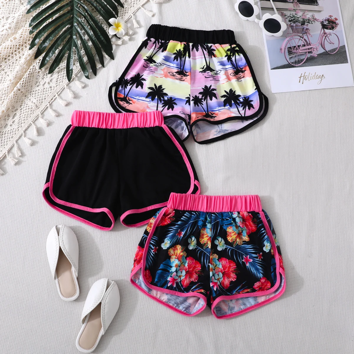 Pack-Of-Three-Styles-Of-Summer-Girls-Kid-s-Shorts-Thin-Leisure-Fashion ...