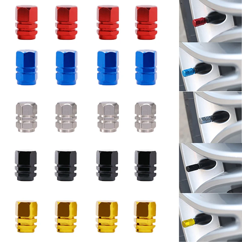 4Pcs-Aluminum-Alloy-Car-Wheel-Tire-Valve-Caps-Tyre-Rim-Stem-Dust-Proof ...