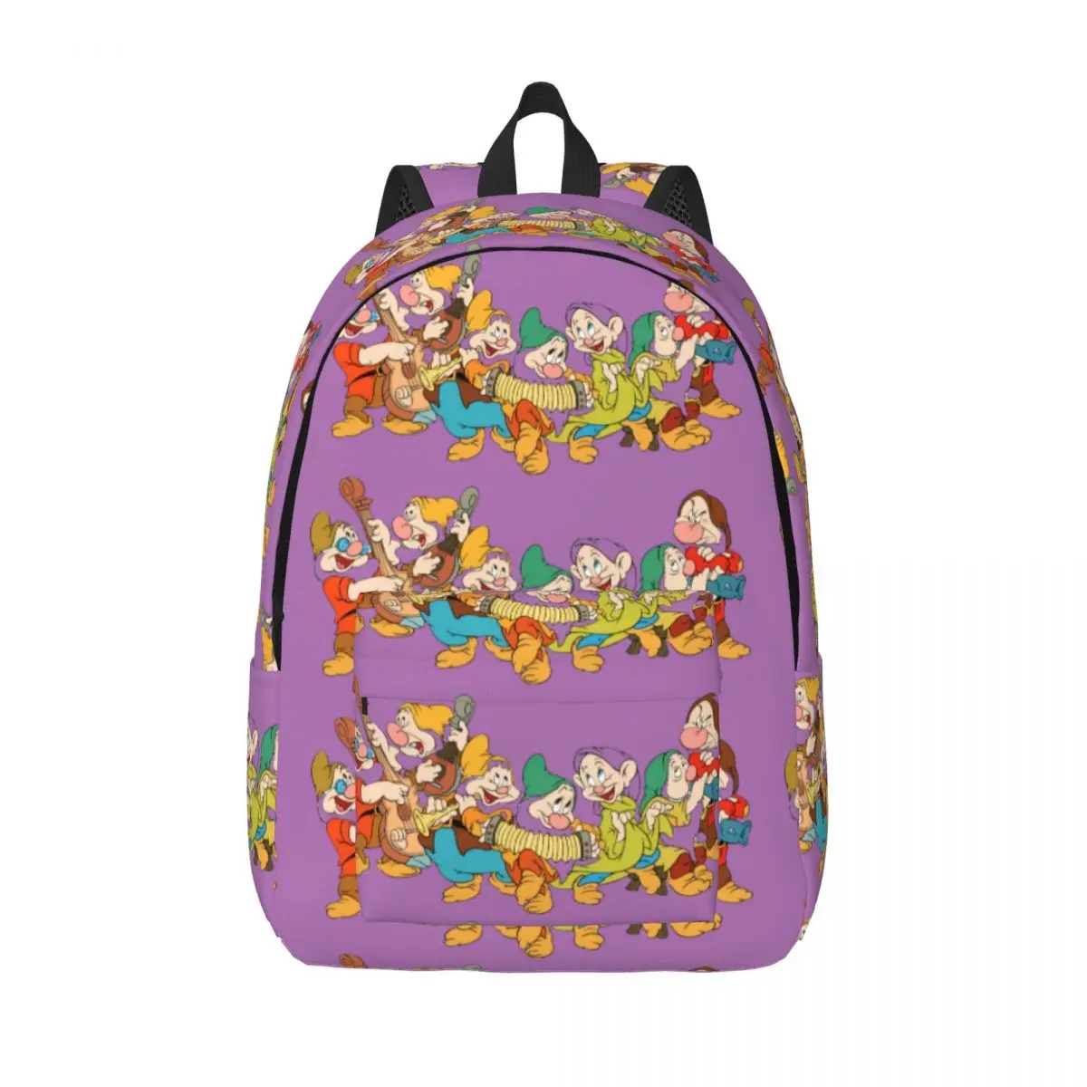 Custom Snow White And The Seven Dwarfs Canvas Backpacks for Women Men ...