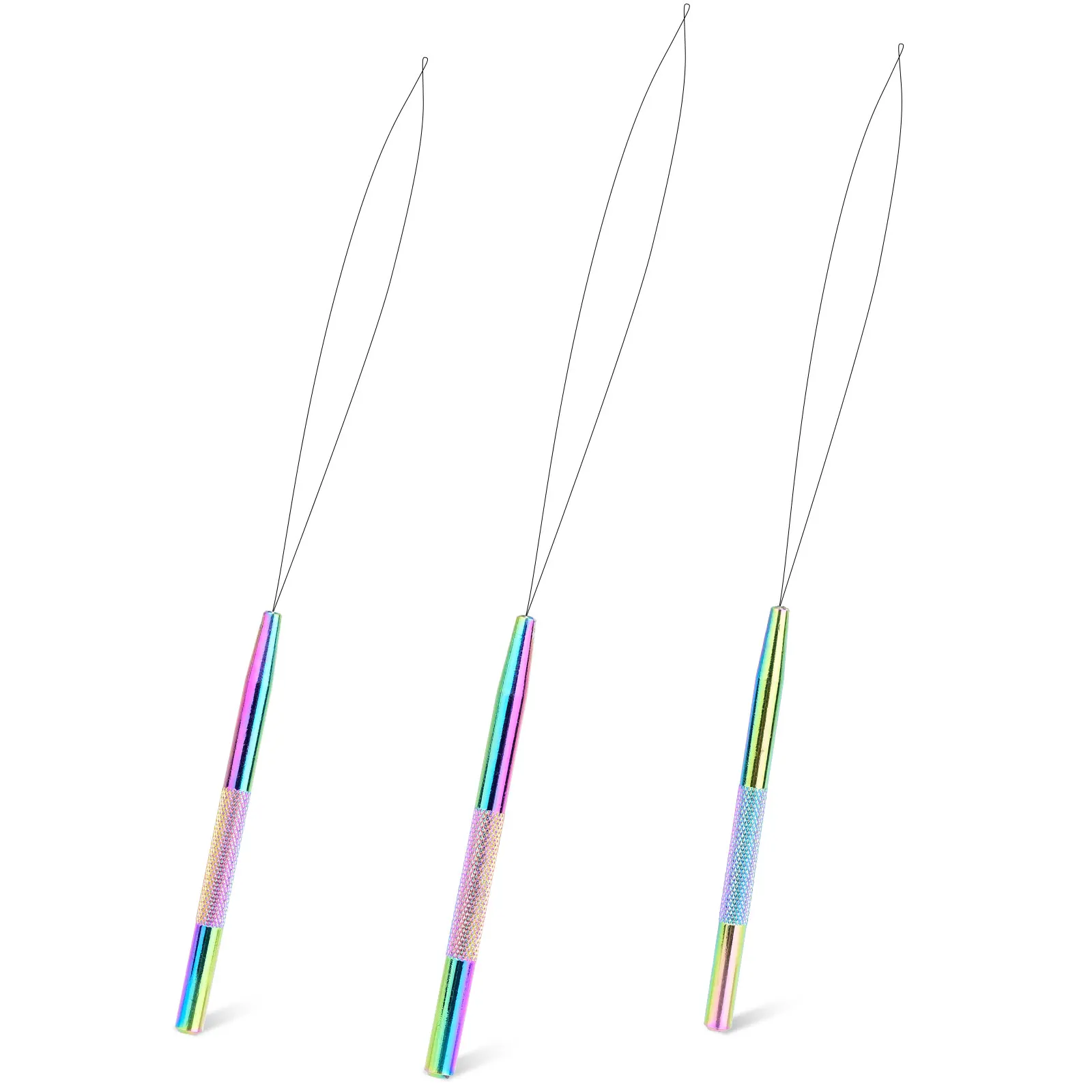 FOSHIO-3pcs-Hair-Extension-Pulling-Loop-Ring-Stainless-Steel-Needle ...