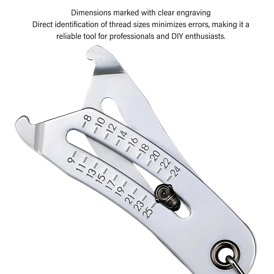 Bolt Size Finder Keychain 4 Pcs Bolt And Nut Size Catcher Gauge - SAE ...