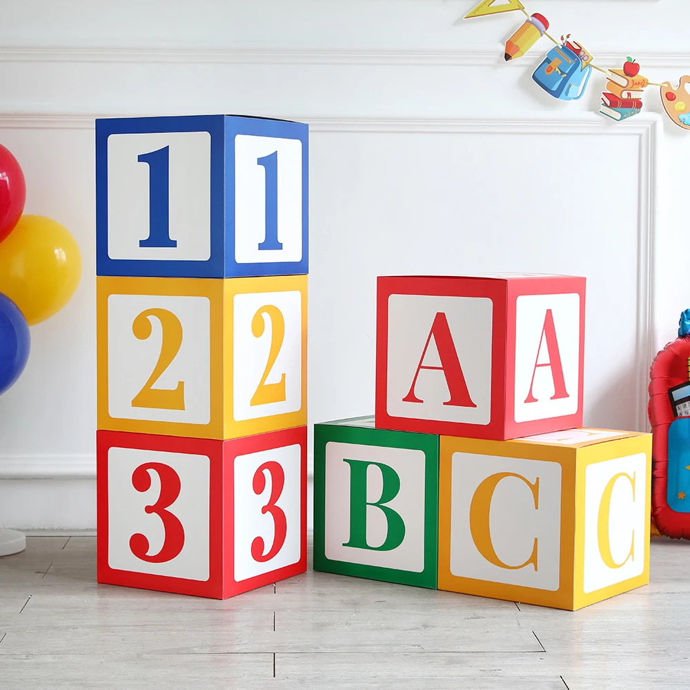 3-6pcs-Return-to-School-Balloon-Storage-Box-Paper-Letter-Number-Balloon ...