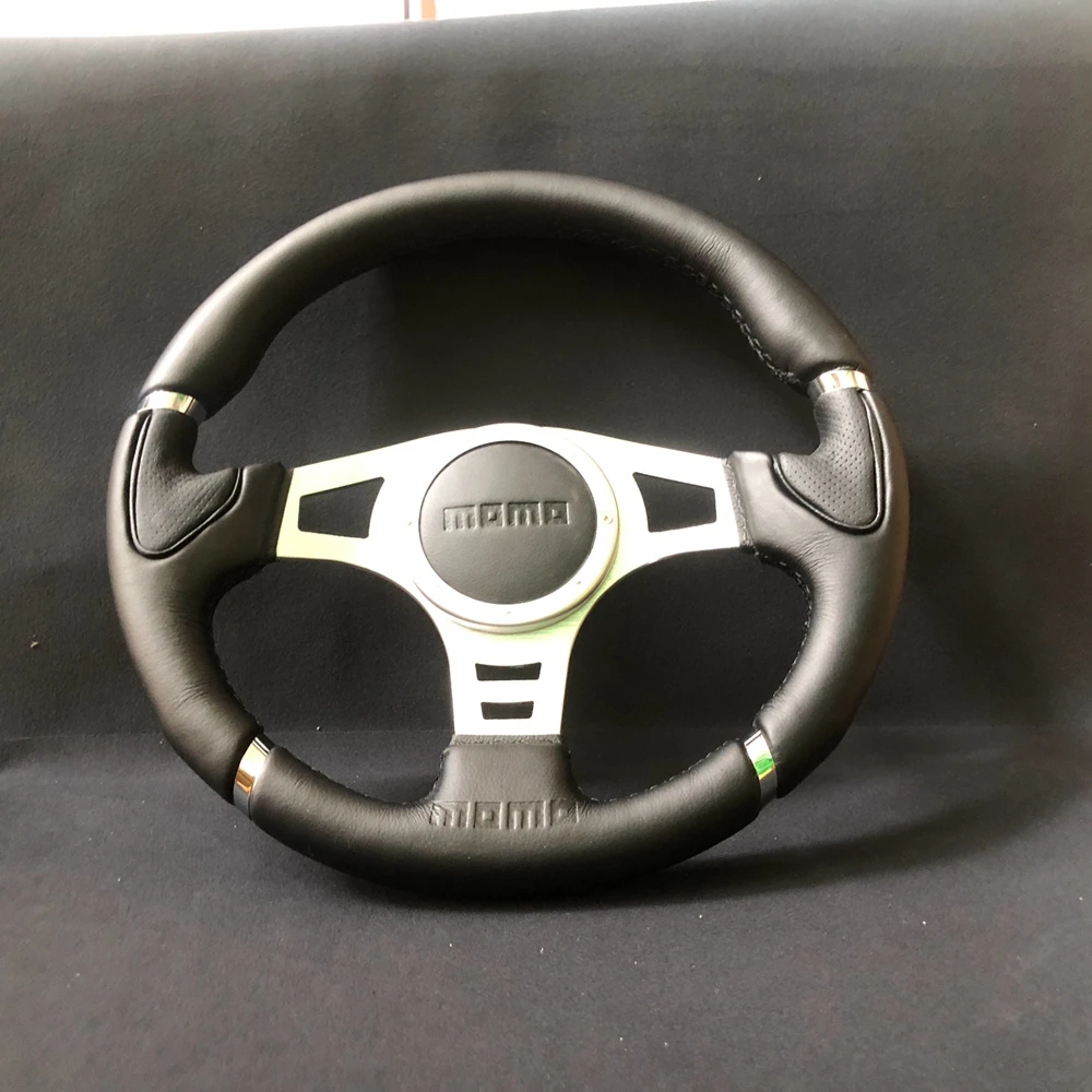 MOMO-Couro-Real-Racing-Volante-14-Polegada-Drift-Car-Rally-JDM-Volantes ...