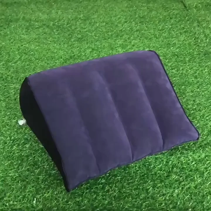 Travel Inflatable PVC Flocking Pillow Wedge Love Pillow Triangle For ...