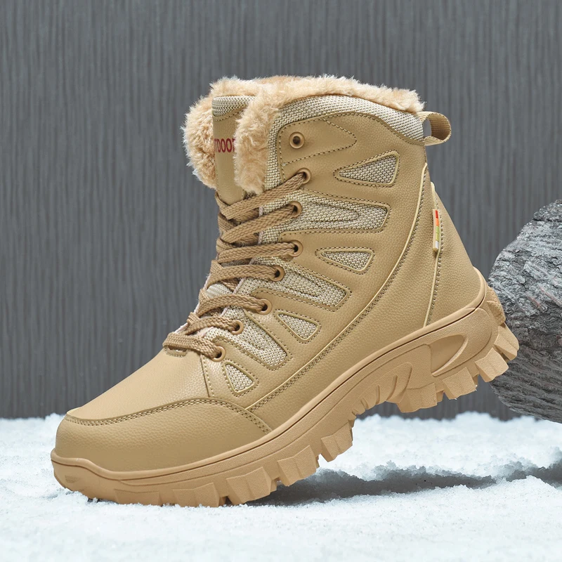 Botas-de-neve-quentes-masculinas-t-nis-de-couro-imperme-vel-sapatos-ao ...