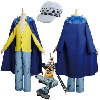 Trafalgar Law Cosplay - Full Set Coat, Pants, Cloak & Cap