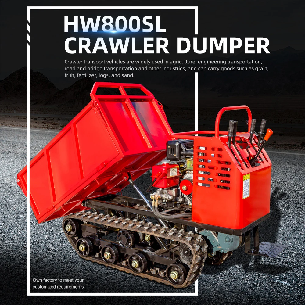 Hengwang-HW4000L-China-hydraulic-truck-dumper-4-tons-crawler-carrier ...