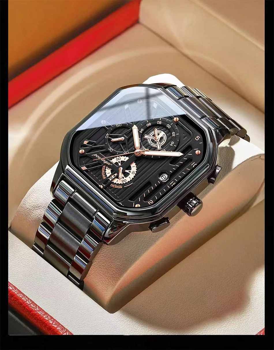 POEDAGAR Black - Time with Perfection