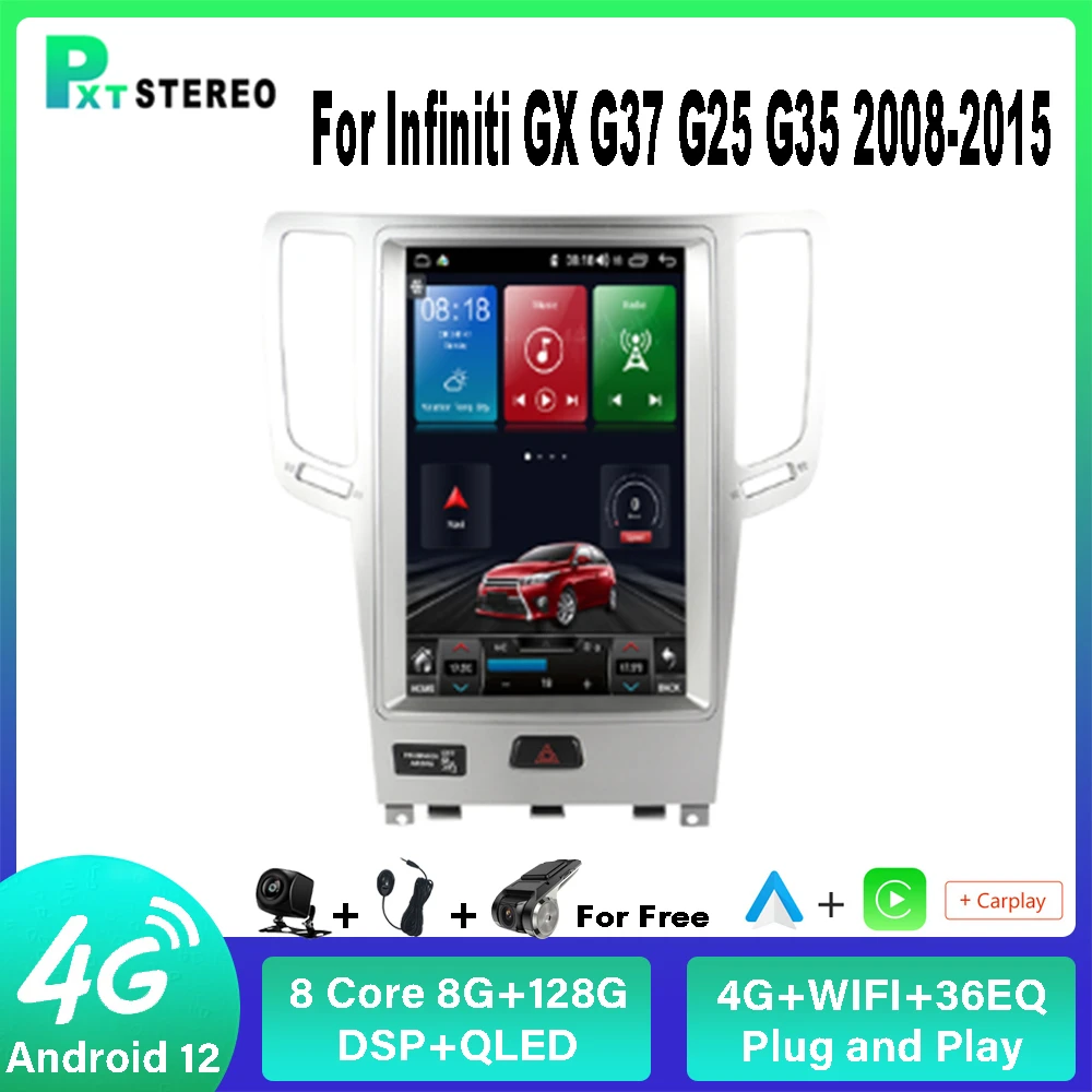 Pxton Android For Infiniti GX G37 G25 G35 2008-2015 Car Radio Stereo ...