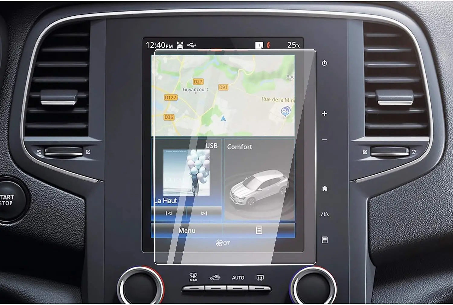 For Renault Megane 4 RS 8.7INCH car LCD gps Navigation Tempered glass ...