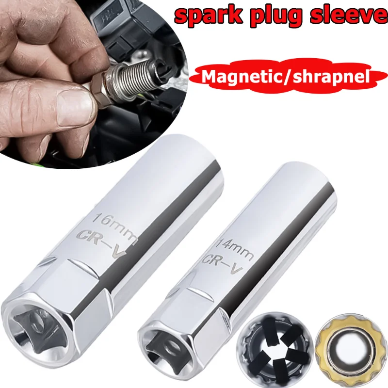 Spark Plug Socket Wrench Universal Ignition Plug 3 8 Magnetic 14 16mm