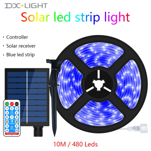 Outdoor Solar Powered LED Strip Lights - Lighting4Home