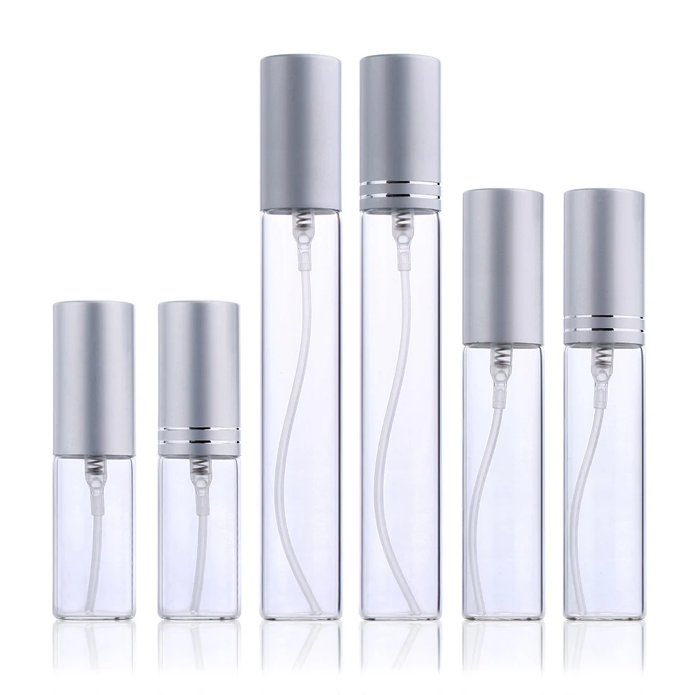 50/100Pcs 5ml 10ml 15ml Transparent Thin Glass Spray Bottle Sample ...