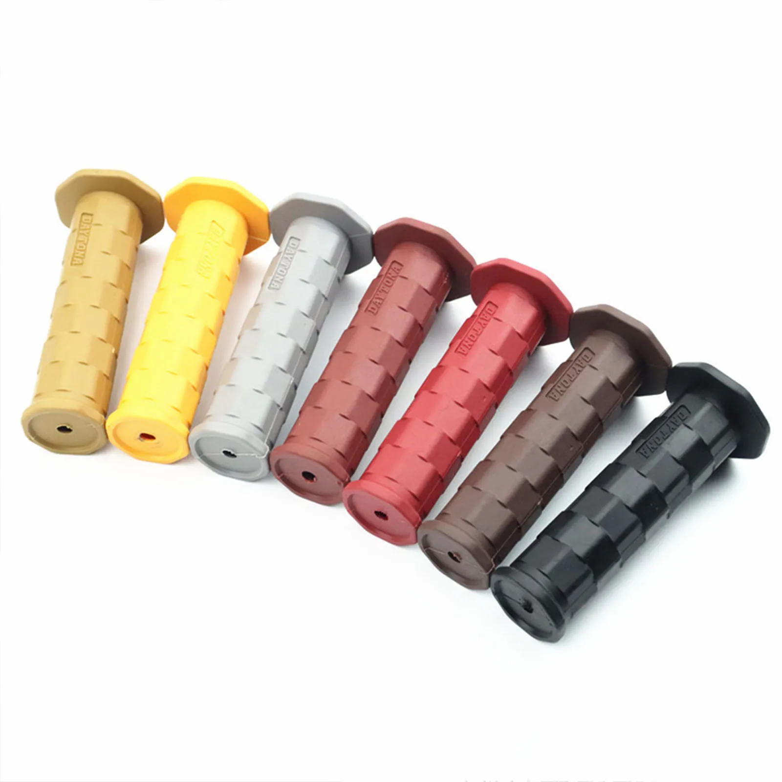 Universal-7-8-22mm-Soft-Rubber-Moto-Handlebar-Retro-Brown-Black-Blue ...