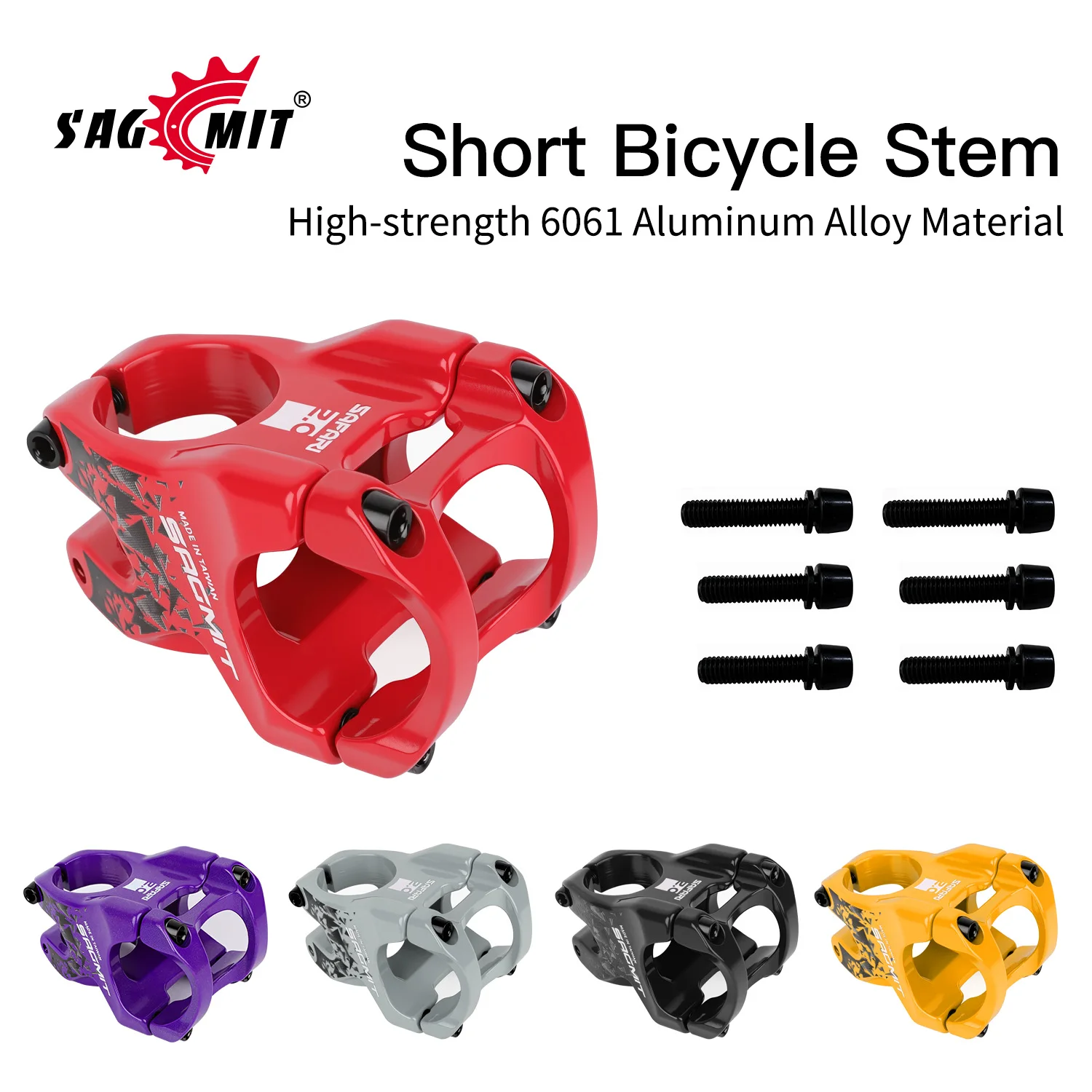 SAGMIT Bike Short Stem MTB Power Ultralight Aluminum Alloy 35mm ...