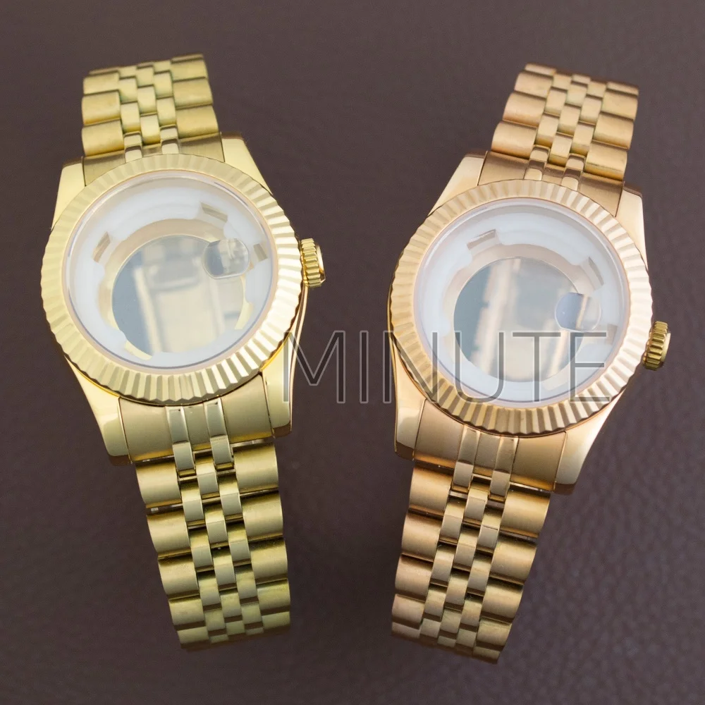 33mm NH05 Watch Case Dial Silver Rose Gold Stainless Steel Case ...