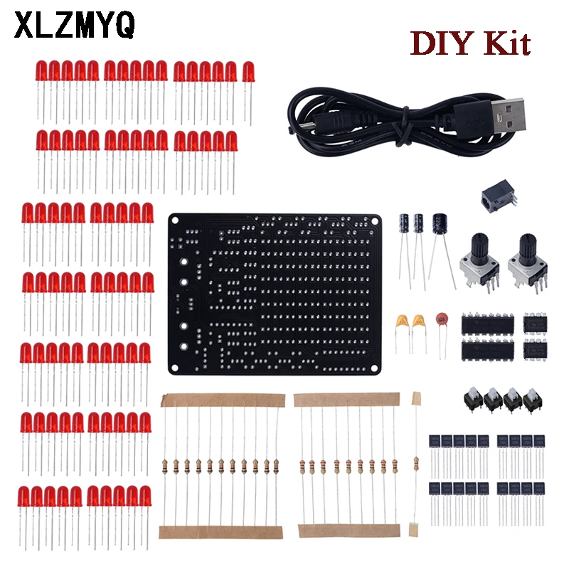 DIY-LED-Electronic-Kit-CHA-81-LED-Tracking-Light-Game-Soldering-Project ...