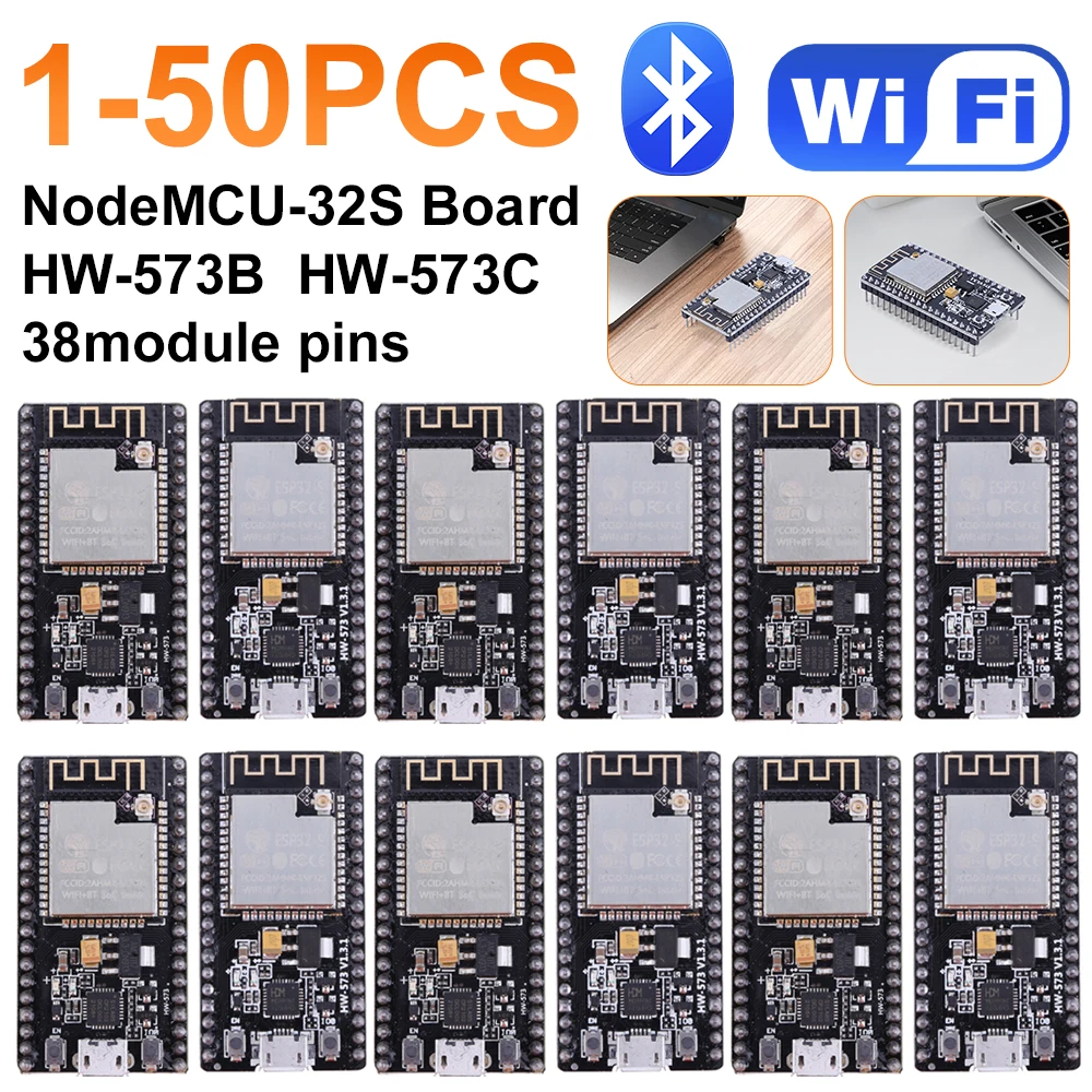 1-50Pcs-ESP32-Development-Board-HW-573B-WiFi-Bluetooth-compatible ...
