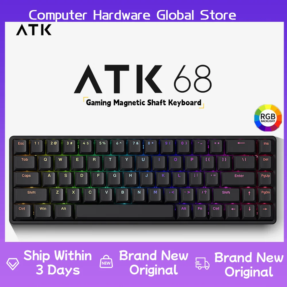Alum-nio-Alloy-Mechanical-Gaming-Keyboard-Interruptor-Magn-tico-Smart ...