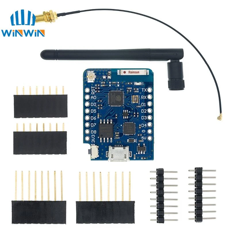Wemos D1 Mini Pro 4m 16m Bytes External Antenna Connector Nodemcu Based ...