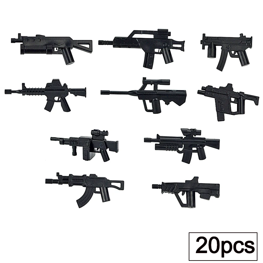 MOC-WW2-Military-Mini-Guns-Model-Series-SWAT-Weapon-Army-Bulk-Gun ...