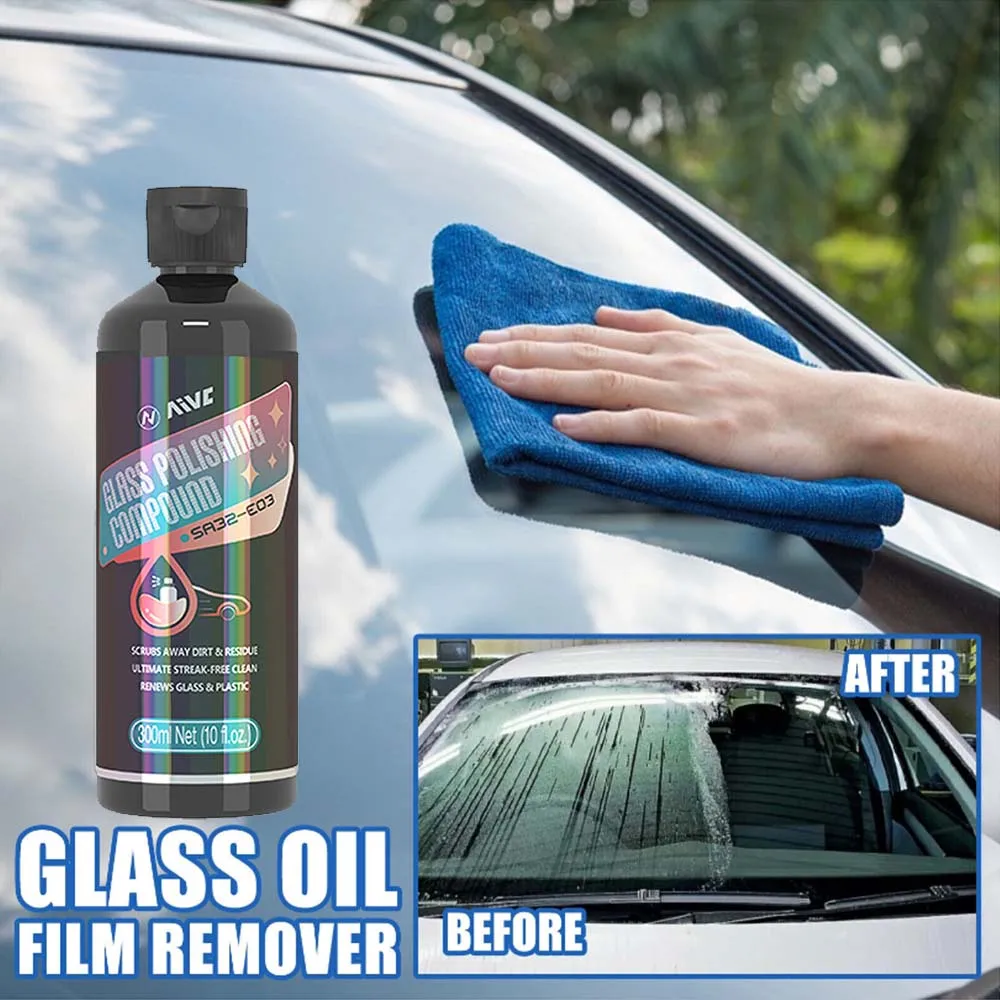 Car Glass Oil Film Cleaner Windshield Rearview Mirror Water Spot Oil ...