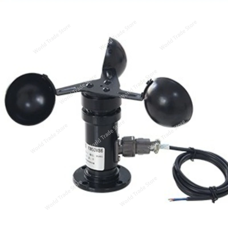 Wind Speed Sensor Anemometer 3 Cups Aluminium Alloyed Current Output 4 ...