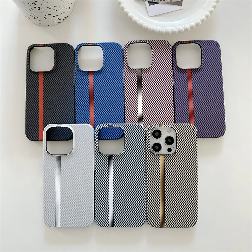 Light Luxury Carbon Fiber Texture Frosted Case For iPhone 15 Pro Max 11 ...