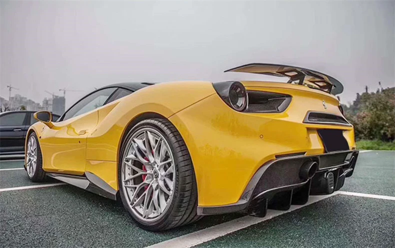 For Ferrari 488 High Quality REAL Carbon Fiber Front Lip Splitters Rear ...