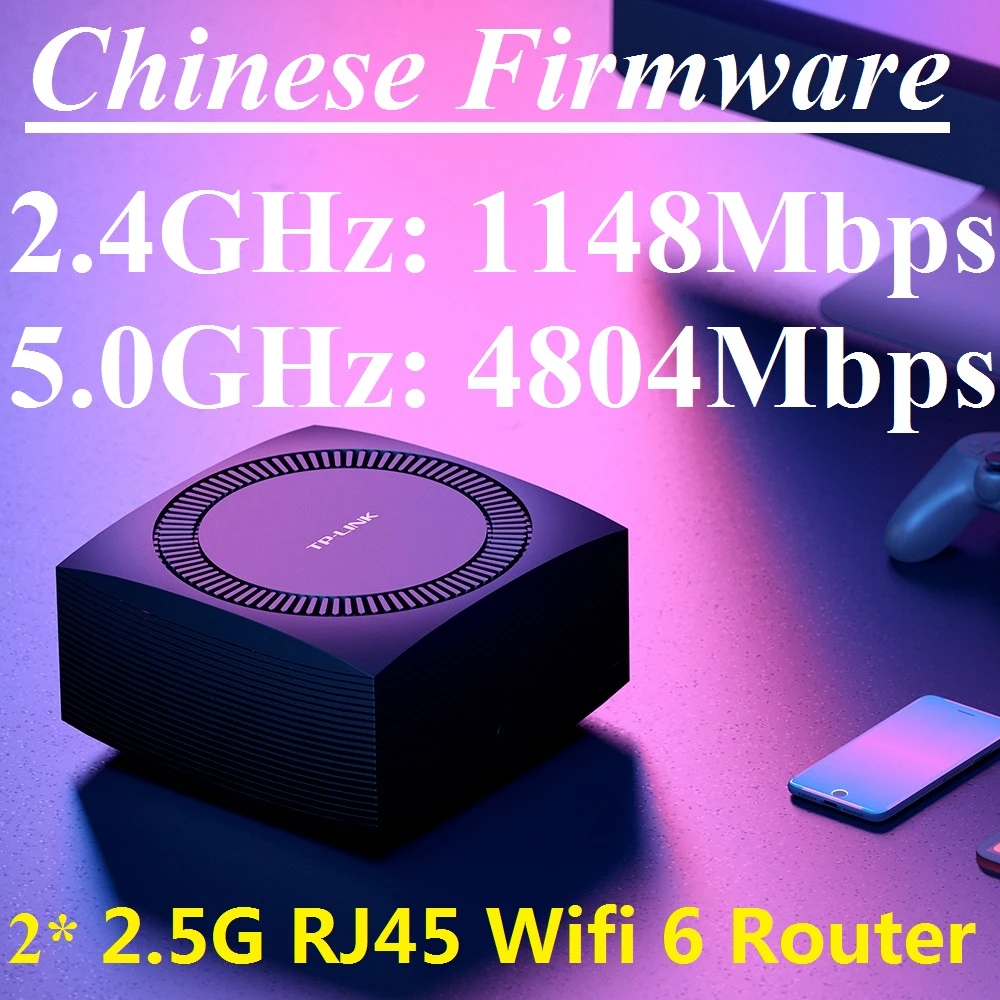 2* 2.5g Rj45 Port, Wi-fi 6 Ax6000 Wireless Mesh Vpn Router Wifi6e, 802 ...