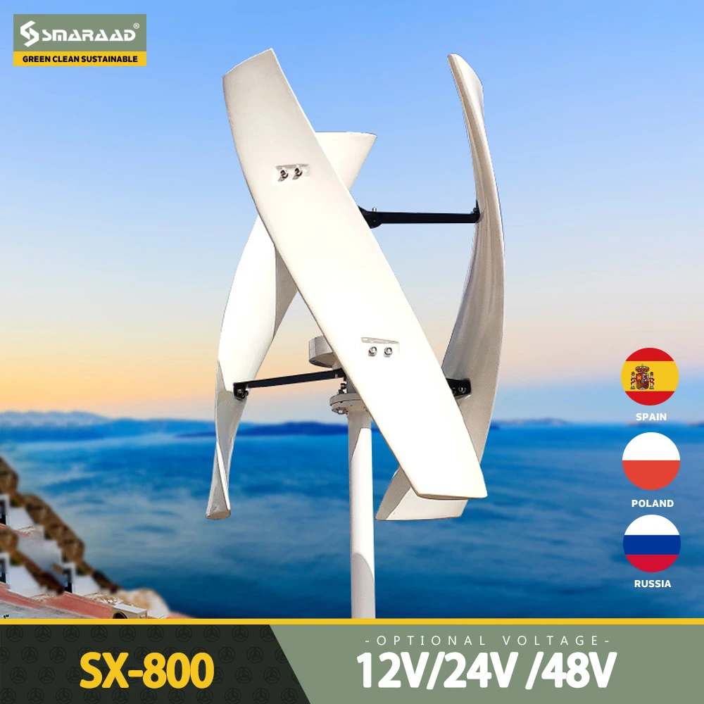 Wind Turbine Generator 400w 600w 800w Aerogenerador 12v 24v 48v Dynamo ...
