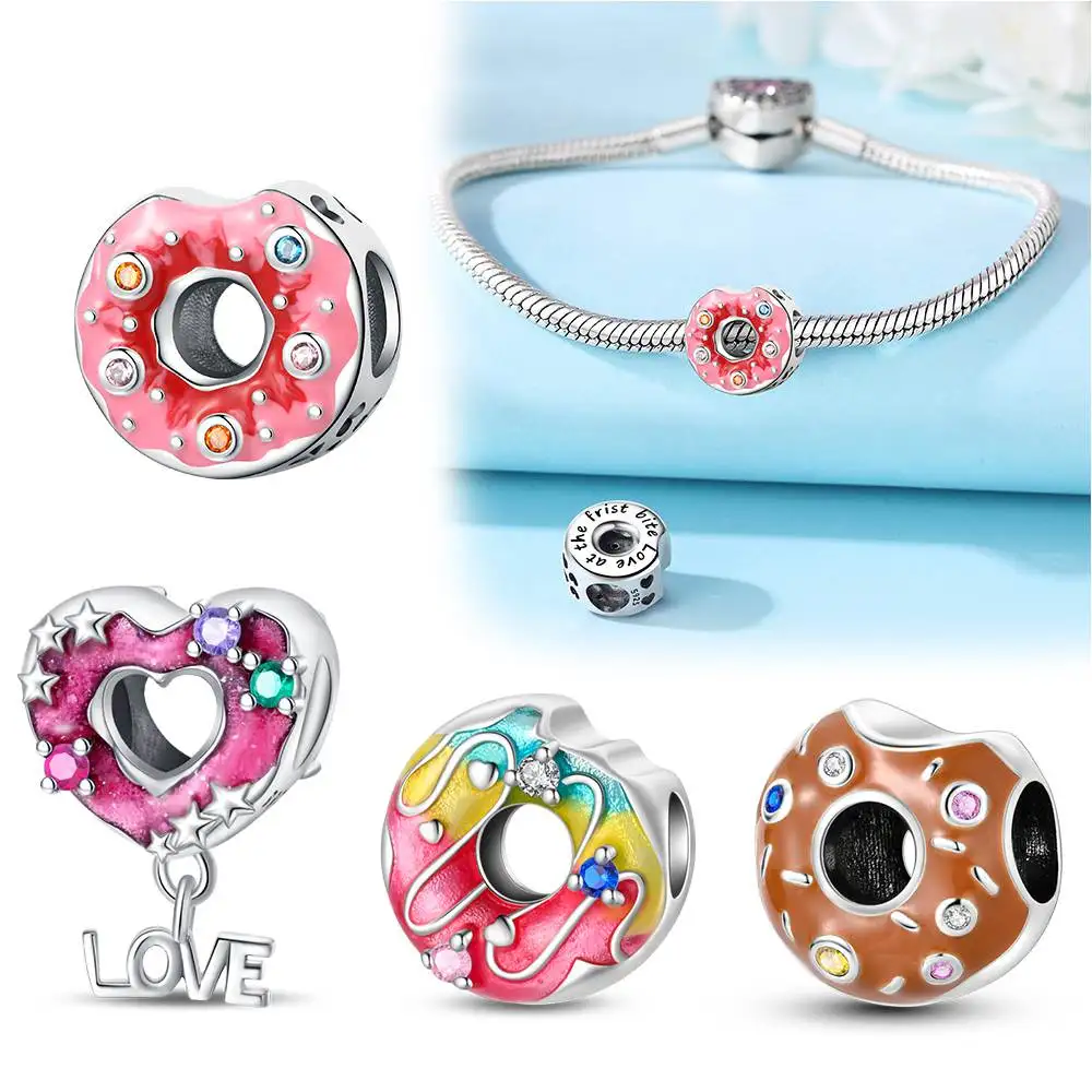 Donut-Beads-Silver-Plated-For-Pandora-Charms-Silver-Plated-Original ...
