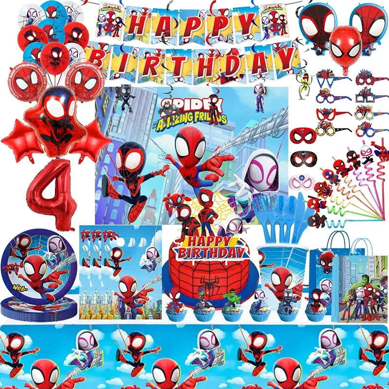 Spidey-And-His-Amazing-Friends-Birthday-Party-Decoration-Spiderman ...
