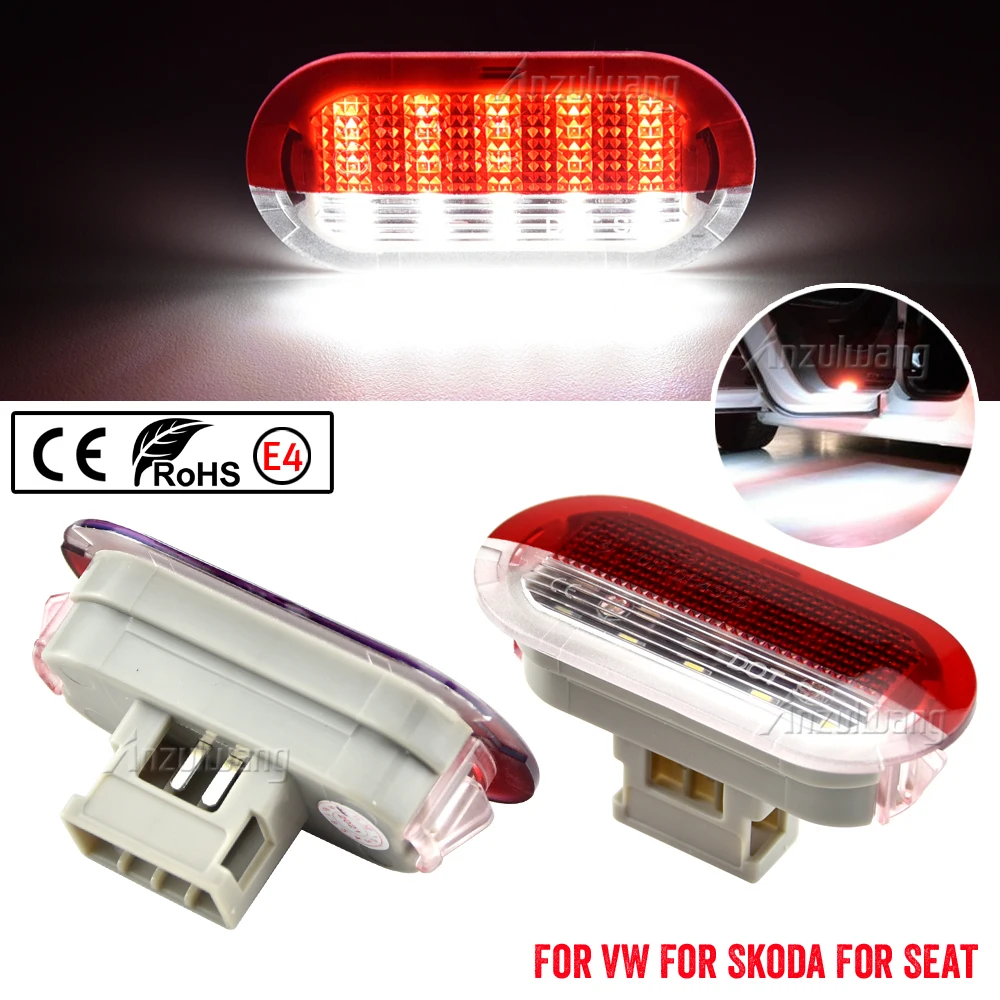 2PCS-Led-Door-Warning-Light-Interior-Courtesy-Welcome-Lamp-For-VW-Golf ...