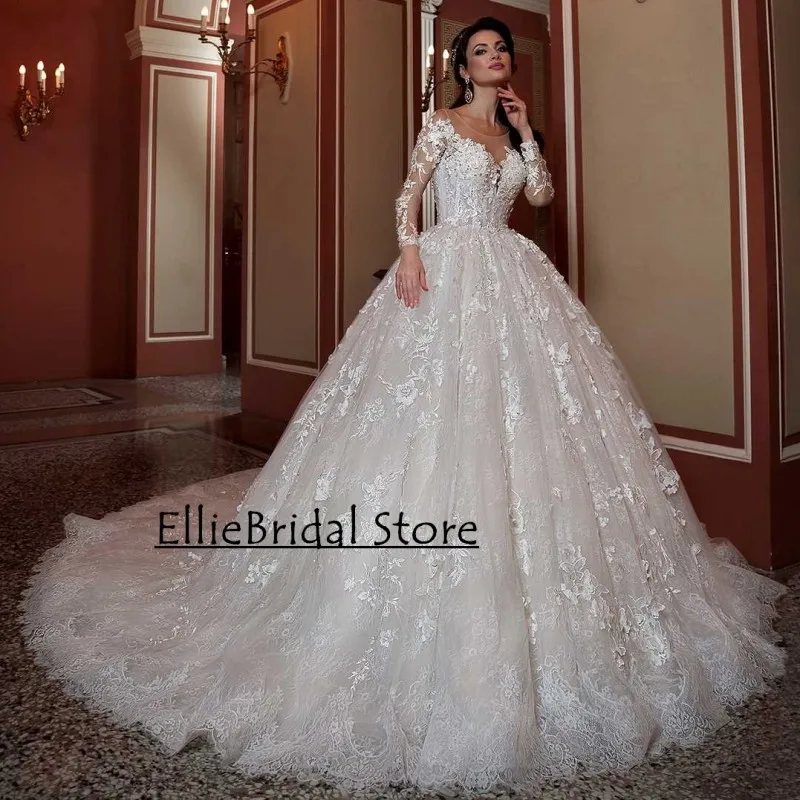 Luxury-Lace-Wedding-Dresses-For-Brides-Applique-Corset-Pincess-Bridal ...