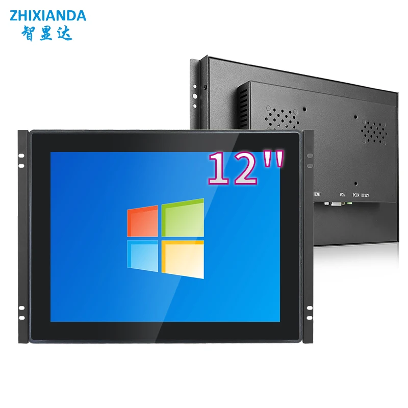 New-12-Inch-Industrial-Touch-Screen-Monitor-Open-Frame-Flat-Surface ...