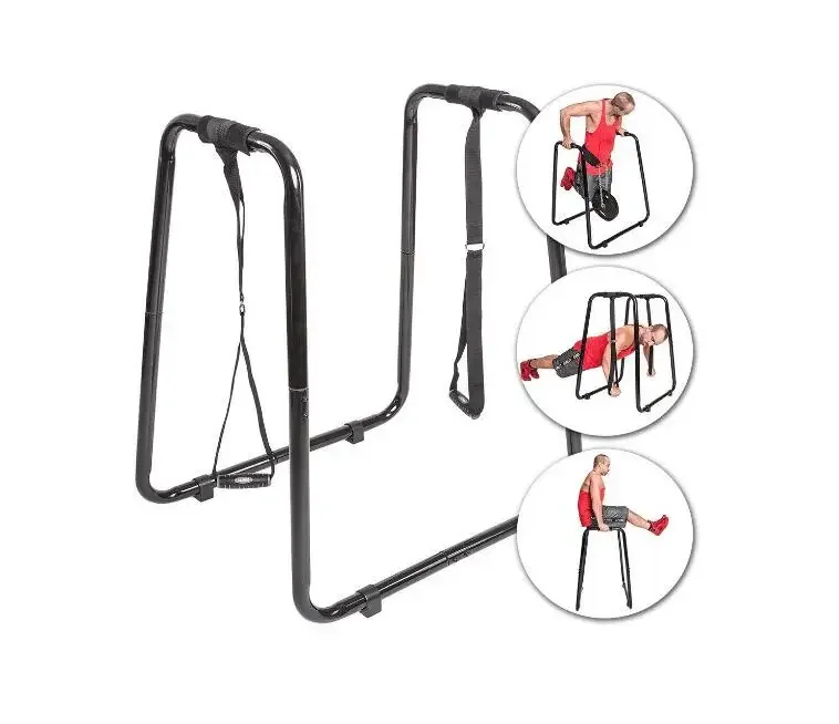 Fitness-Double-Bar-Exercise-Home-Gym-Push-up-Station-Standing-Pull-ups ...