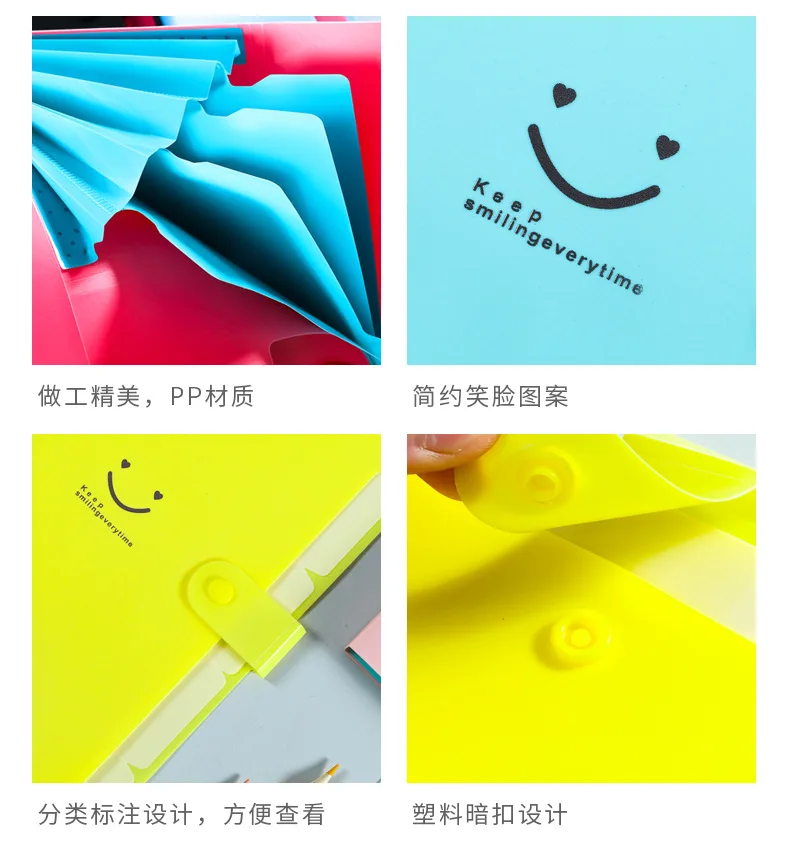 POCHETTE PLASTIQUE,Red--Trieur de documents étanche A4 de grande ...