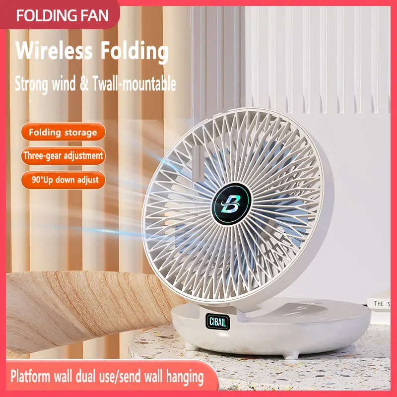Wall-Foldable-Fan-Kitchen-USB-Rechargeable-Silent-Fans-Camping-Home ...