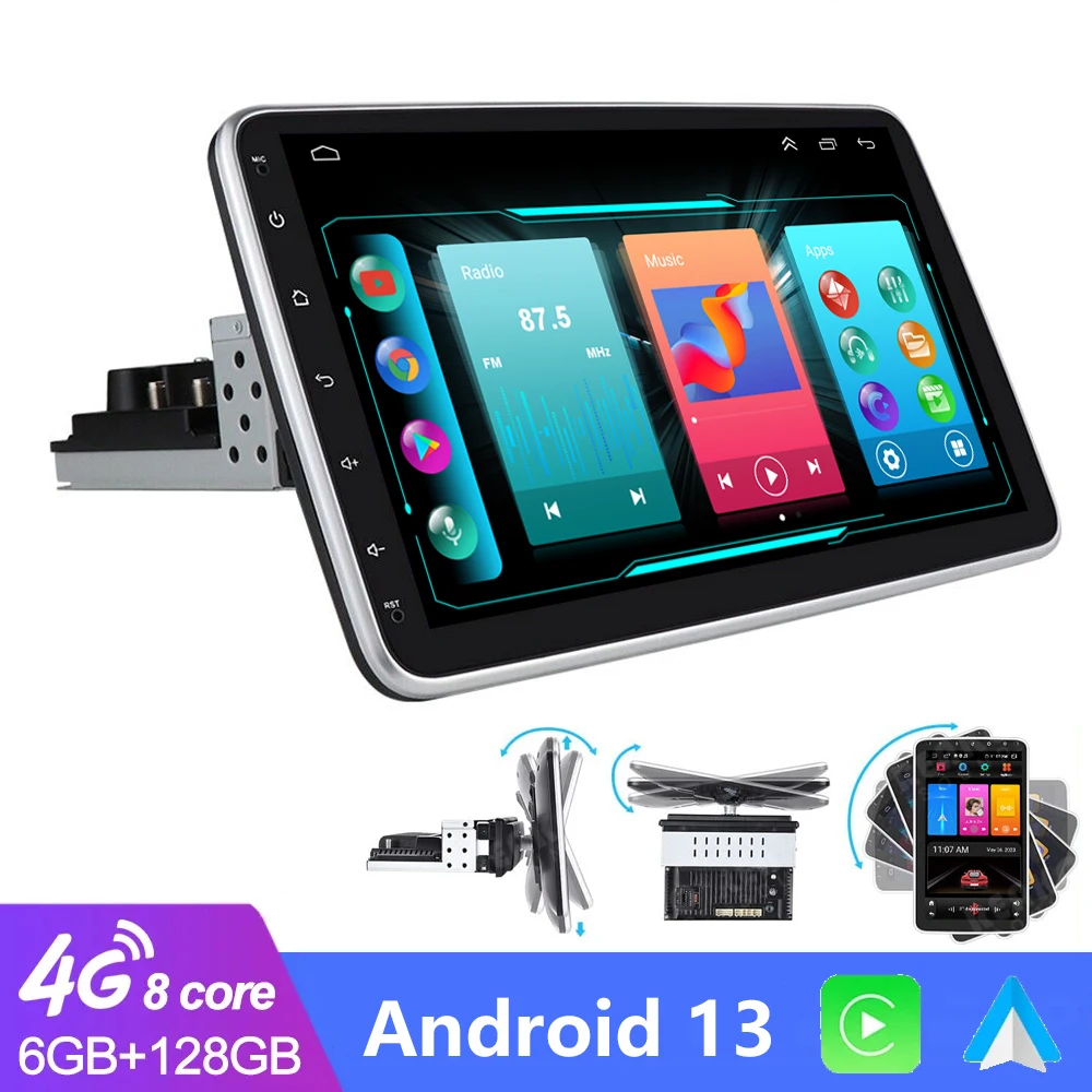 10-1-INCH-Android-13-Rotatable-IPS-Car-Radio-Universal-Single-1-DIN-Car ...