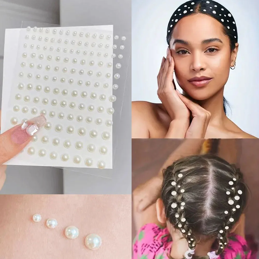 162pcs-sheet-Mix-3-4-5-6mm-Face-Pearls-Stick-On-Self-Adhesive-Pearls ...