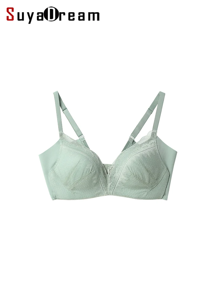 SuyaDream,Women Silk Bras, 100%Silk Lining, Wire Free, Padded Push Up ...