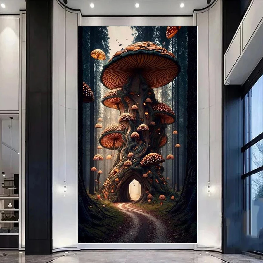 Big-Size-Diamond-Painting-Complete-Kits-Forest-Mushroom-Diy-Full-Mosaic ...