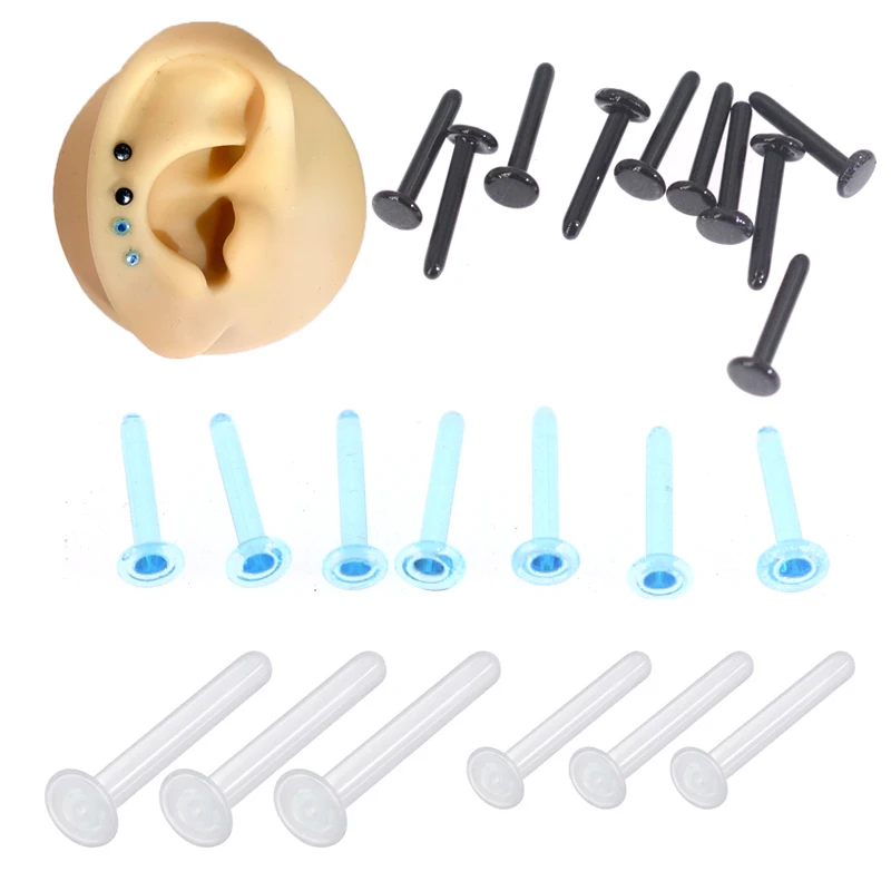 1-Piece-Glass-Clear-Light-Blue-8-10-12mm-Nose-Piercing-Retainer-I-L ...